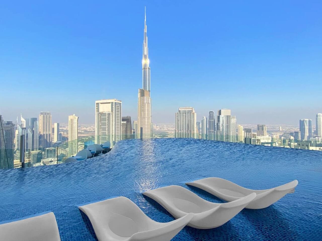 Highest Infinity Pool | Luxe 1 BR | Gym | Spa